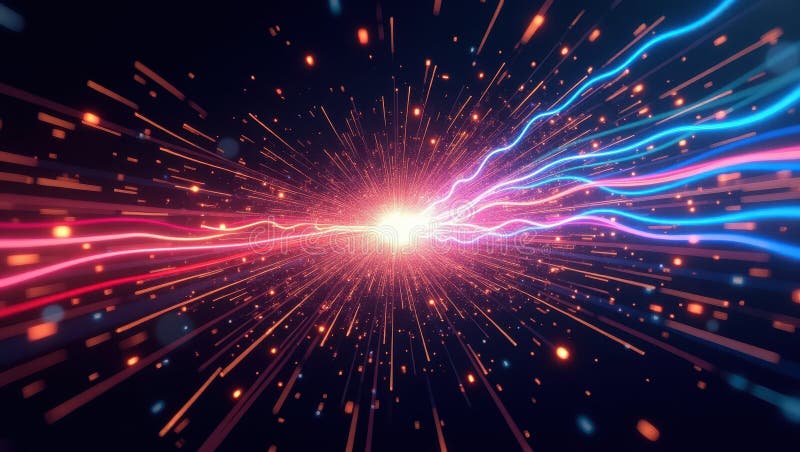 Dynamic Colorful Light Patterns Representing Motion and Innovation ...