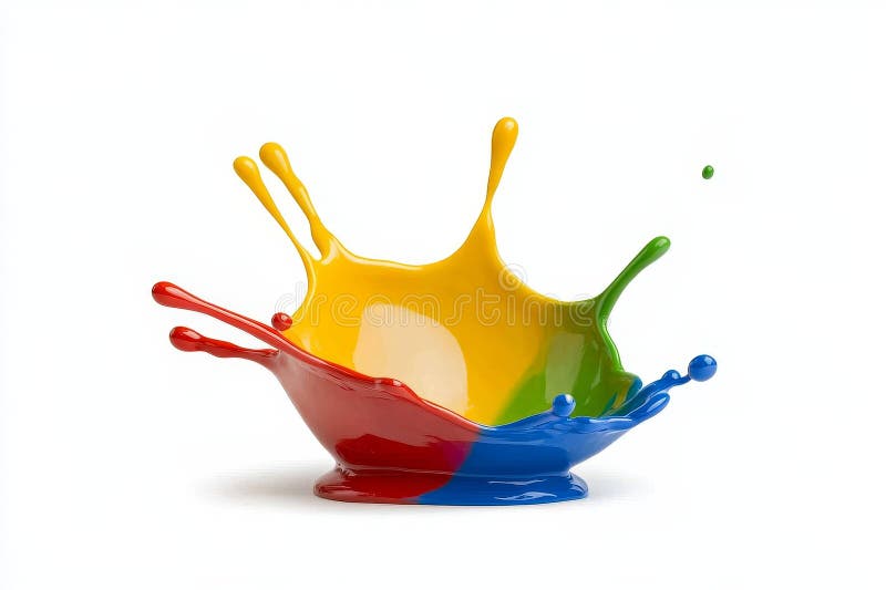 A Dynamic and Colorful Paint Splash Showcasing the Primary Colors Red ...