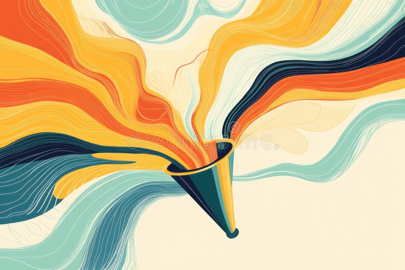 Dynamic and Colorful Patterns Emerge from a Central Funnel Shape ...