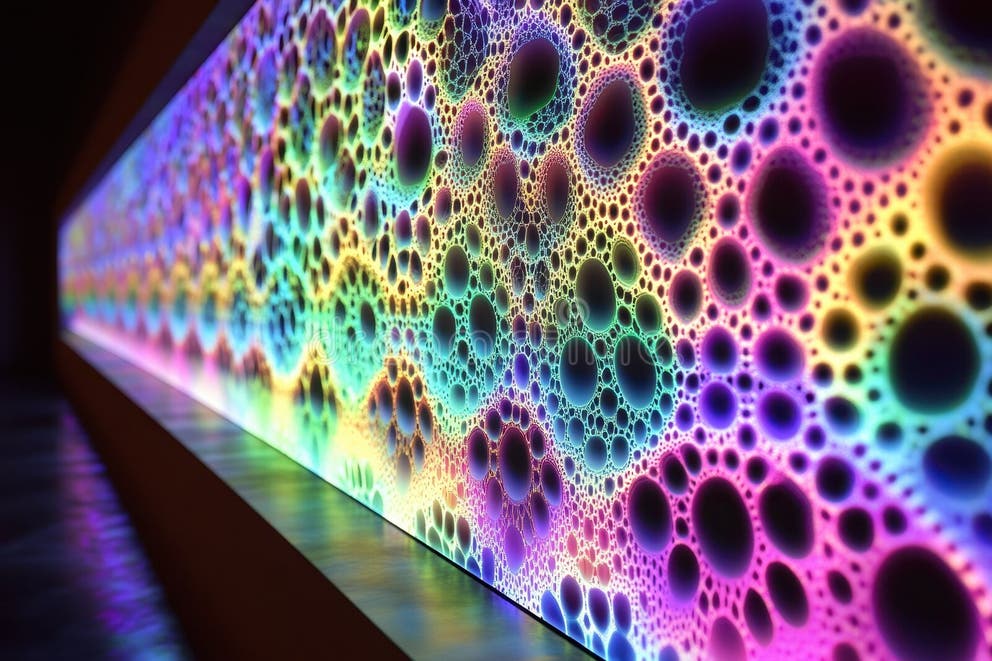 Colorful Abstract Light Display Creating a Vibrant Atmosphere in a ...