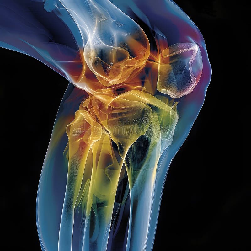 Dynamic Colorful X-Ray of Knee Joint Highlighting Interstitial Space ...