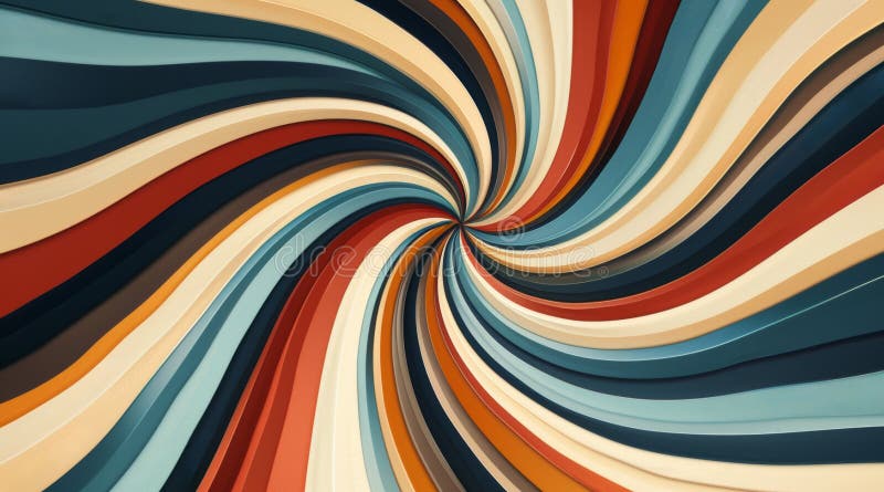 Colorful Retro Swirl Pattern in Motion Effect (Generative AI) Stock ...