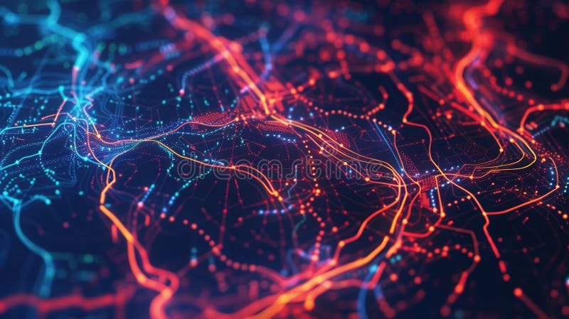 Dynamic Colorful Routes Symbolize Connectivity and Direction on a ...