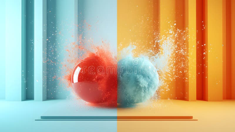 Dynamic Colorful Splash: a Visual Showcase of Impactful Energy and ...