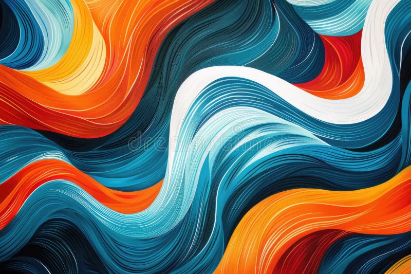 Colorful Abstract Wave Pattern Background with Vibrant and Dynamic ...