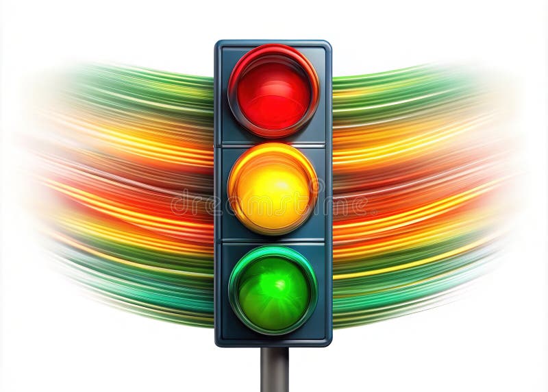 Dynamic Colorful Traffic Light Pattern a Long Exposure Abstract Design ...