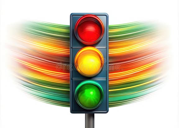 Dynamic Colorful Traffic Light Pattern a Long Exposure Abstract Design ...