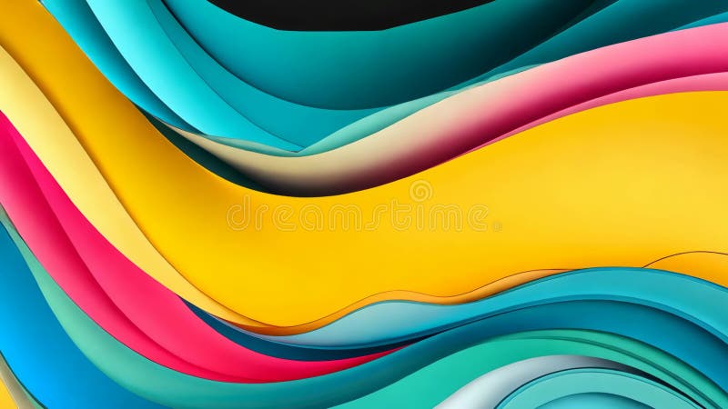 Bright and Vibrant Abstract Wave Lines in Yellow, Perfect for Modern ...