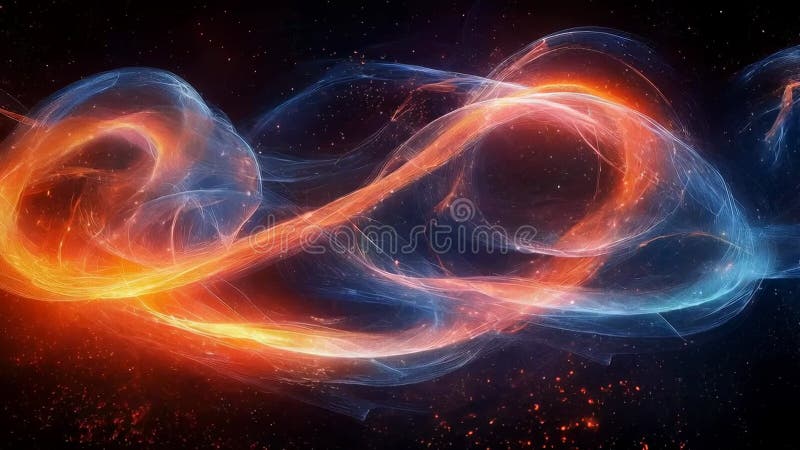 Vibrant Abstract Waves Representing Cosmic Energy Flow in Space Stock ...