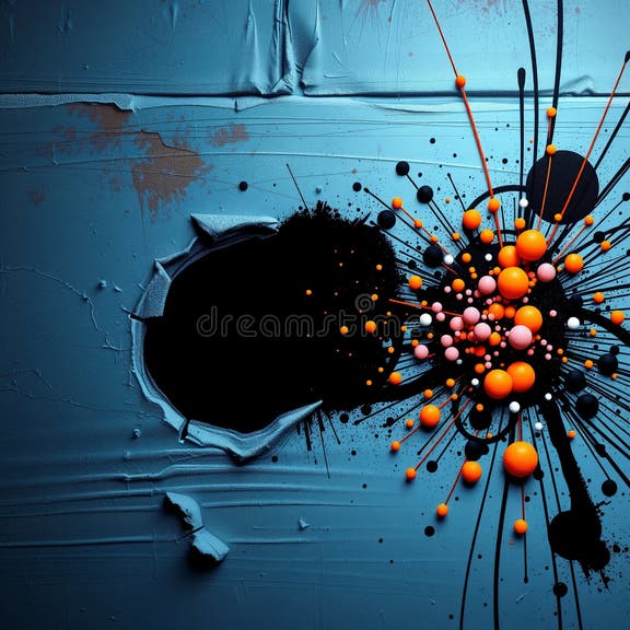 Dynamic Colors Explode from Void Stock Image - Image of cracks, surface ...