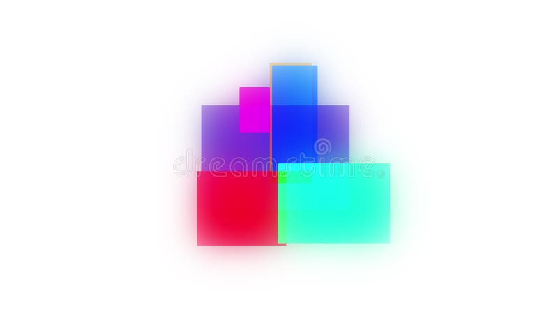 Dynamic Colourful Rectangles Background with Glass Mat Effect Stock ...