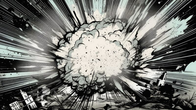 Dynamic Comic Book Background with Explosive Power Effects. Perfect for ...