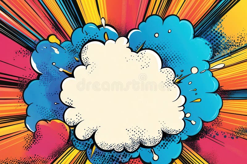 Dynamic Comic Book Background Filled with Vibrant Colors and Explosive ...