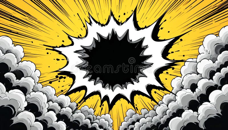 Dynamic Comic Book Burst Effect on Vibrant Background Stock ...