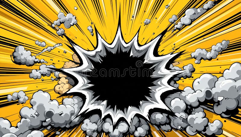 Dynamic Comic Book Burst Effect on Vibrant Background Stock ...