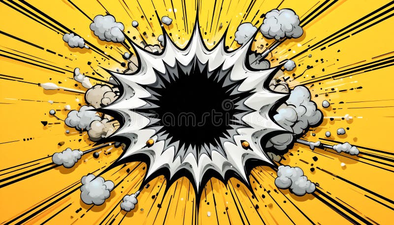 Dynamic Comic Book Burst Effect on Vibrant Background Stock ...