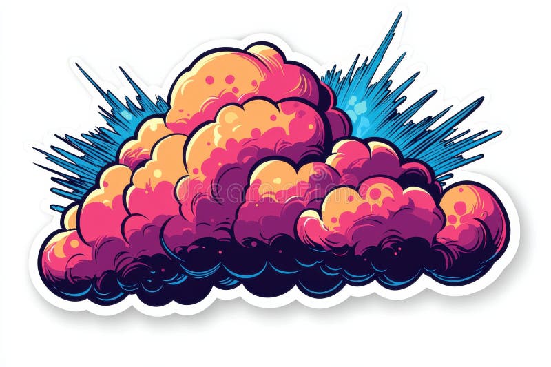 Dynamic Comic Book Explosion Art in Vibrant Colors Stock Image - Image ...