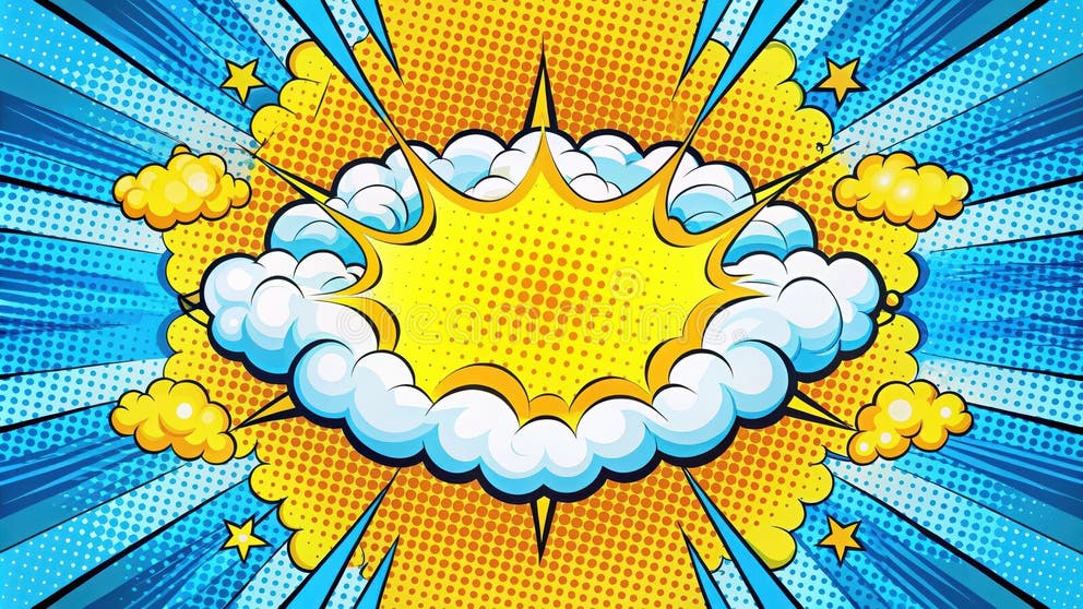 Dynamic Comic Book Explosion Background Design with Bright Colors and ...