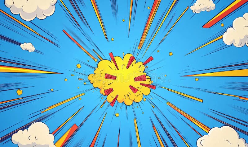 Dynamic Comic Book Explosion Background Illustration High Quality Image ...
