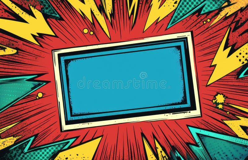 Dynamic Comic Style Explosion Illustration Eye Catching Designs Stock ...