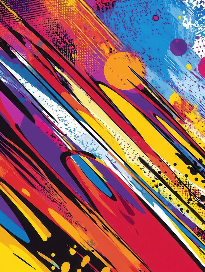 Dynamic Comic Book Style Background Featuring Vibrant Colors, Action ...