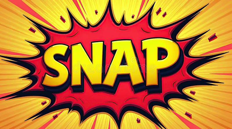 Dynamic Comic Book Style Explosion with Bold Snap Text Stock ...