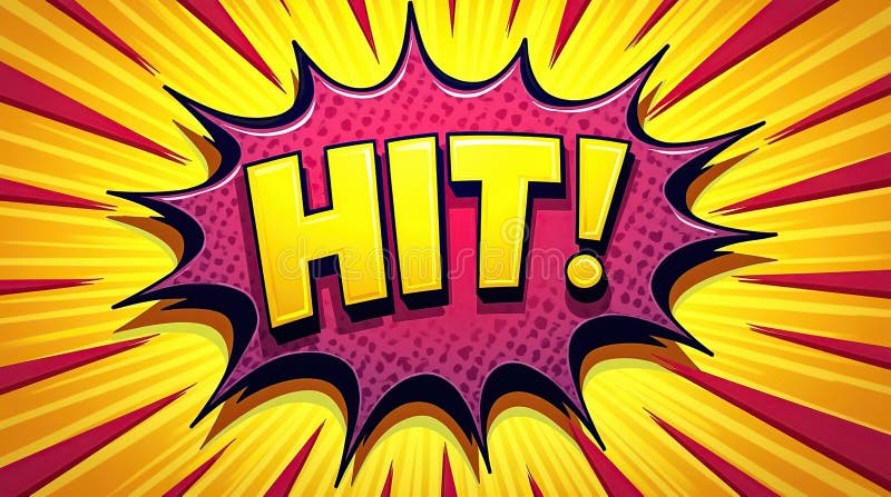 Dynamic Comic Book Style Explosion with the Word Hit Stock Illustration ...