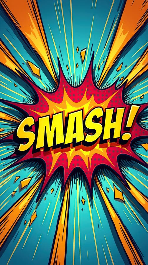 Dynamic Comic Book Style Explosion with the Word Smash Stock ...