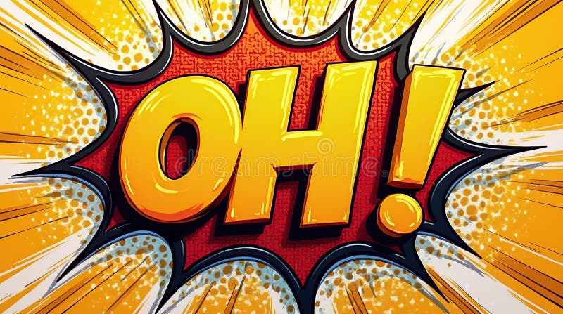 Colorful Comic Book Style Explosion with Text OH Stock Illustration ...