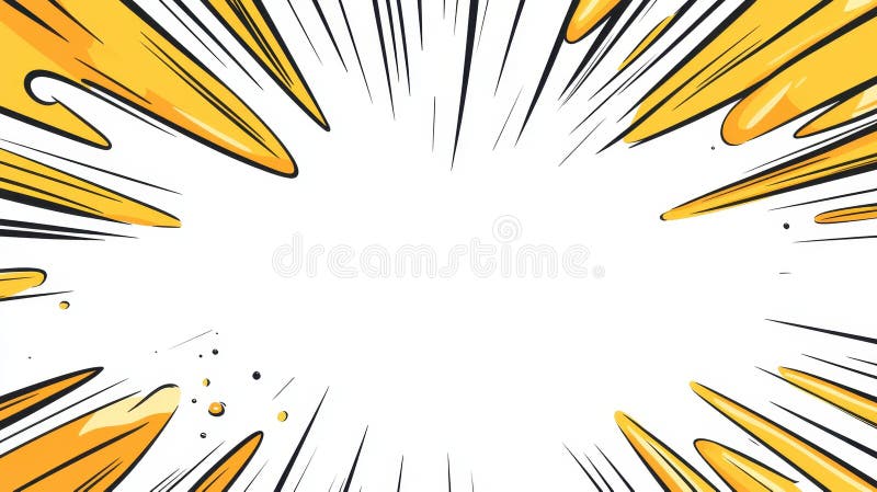 Dynamic Comic Speed Lines on a White Backdrop Create a Striking Visual ...