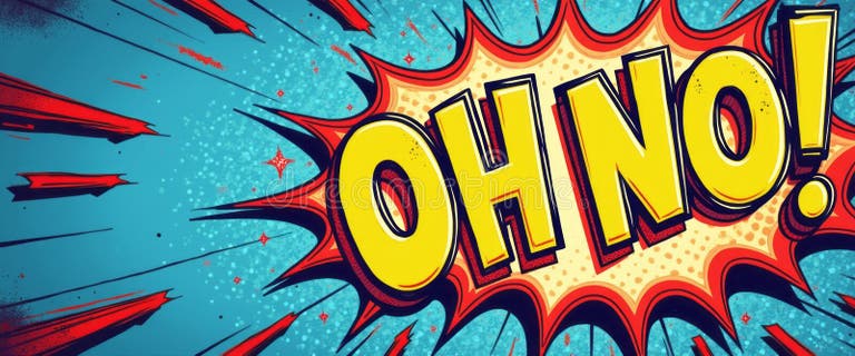 Dynamic Comic-style Explosion with Bold OH NO Text Stock Image - Image ...