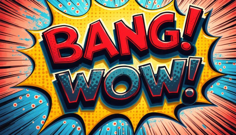 Dynamic Comic-style Explosion with Bold Text Stock Image - Image of ...