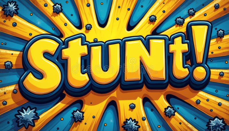 Dynamic Comic-style Explosion Featuring the Word STUNT Stock Image ...