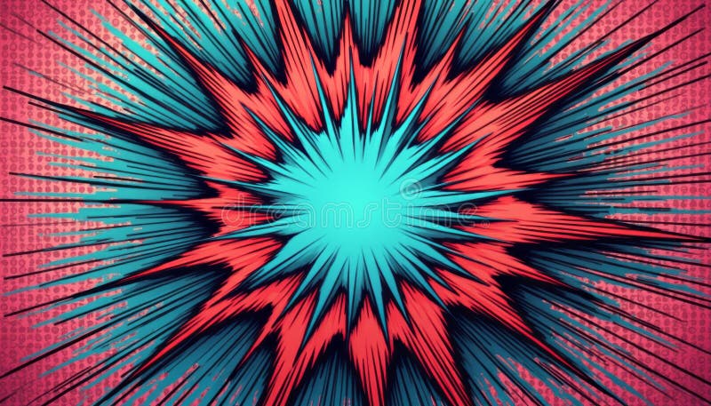 Dynamic Comic-style Explosion Graphic Stock Image - Image of artistic ...