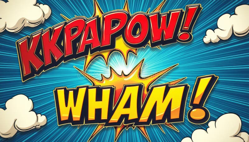 Dynamic Comic-style Explosion Graphics with Bold Text Stock Image - Image of design, energy ...