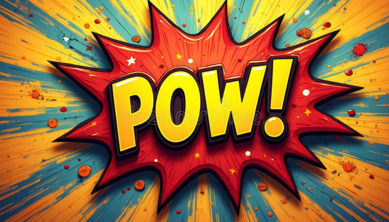Dynamic Comic-style Explosion with POW in Bold Letters Stock Image ...