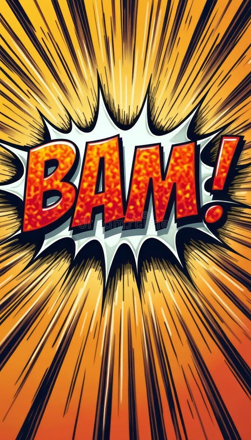 Dynamic Comic-style Explosion with the Word BAM Stock Image - Image of ...