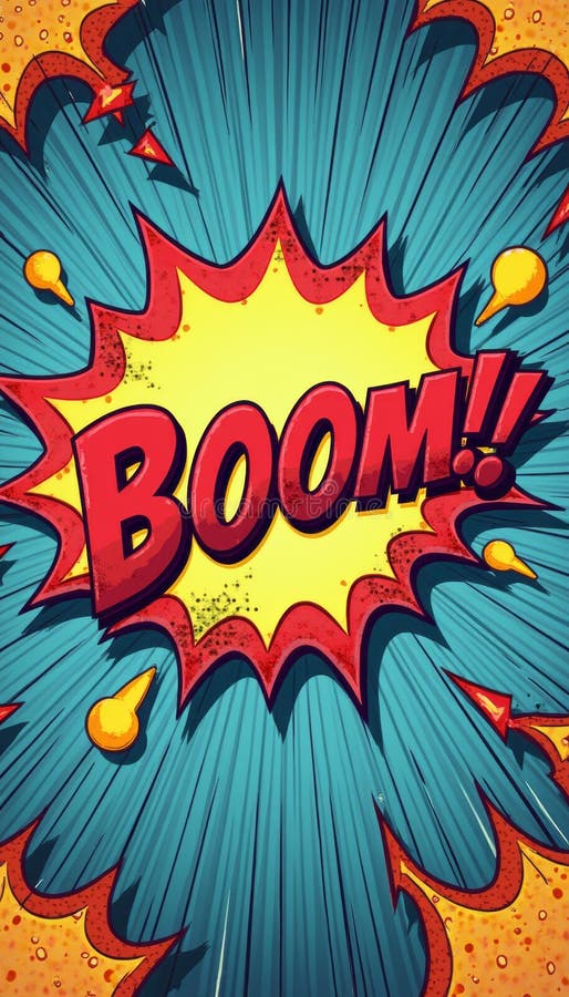 Dynamic Comic-style Explosion with the Word BOOM Stock Photo - Image of ...