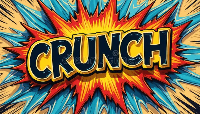 Dynamic Comic Style Explosion Word Crunch Stock Photos - Free & Royalty ...