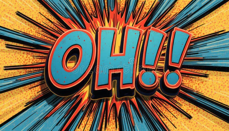 Dynamic Comic-style Explosion with the Word OH Stock Image - Image of ...