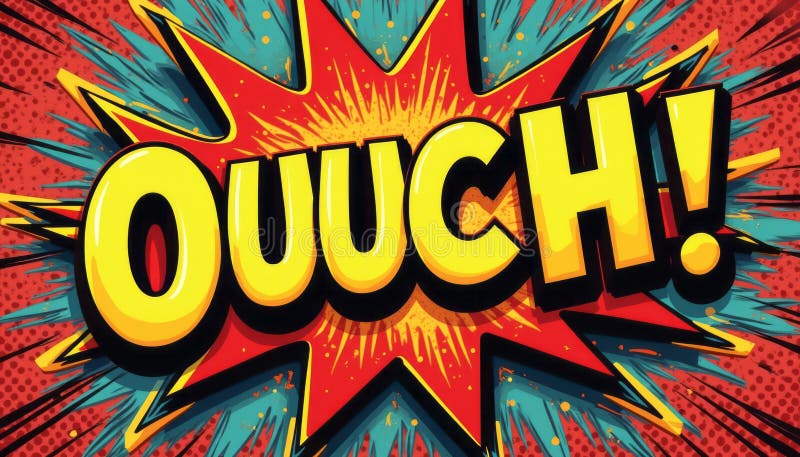 Dynamic Comic-style Explosion with the Word OUUCH in Bold Letters Stock Photo - Image of bright ...