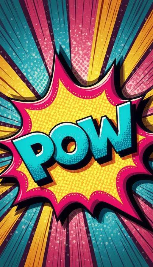 Dynamic Comic-style Explosion with the Word POW Stock Image - Image of ...