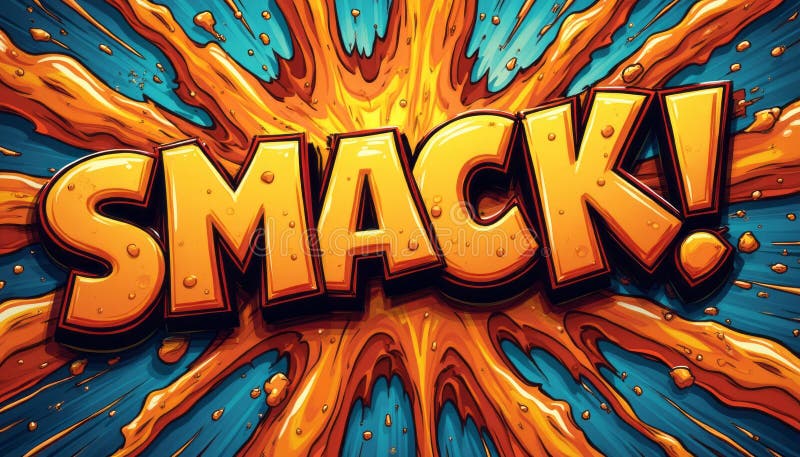 Dynamic Comic-style Explosion with the Word SMACK in Bold Letters Stock ...