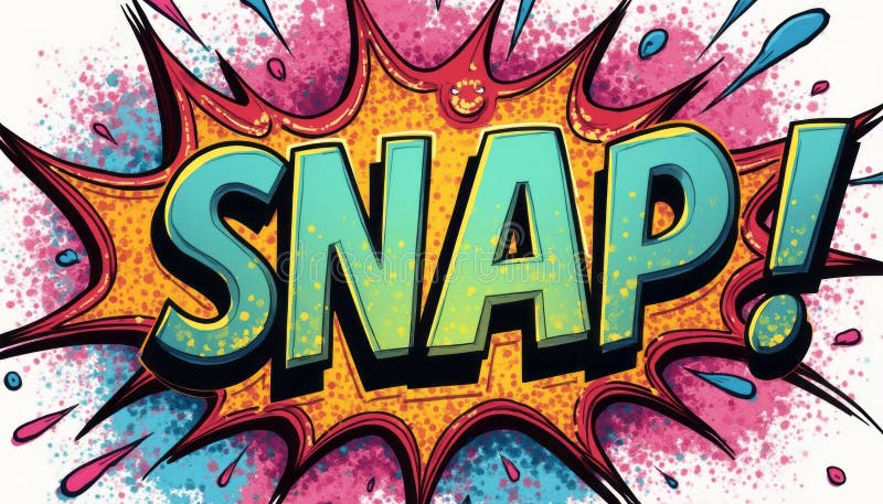 Dynamic Comic-style Explosion with the Word SNAP Stock Photo - Image of ...