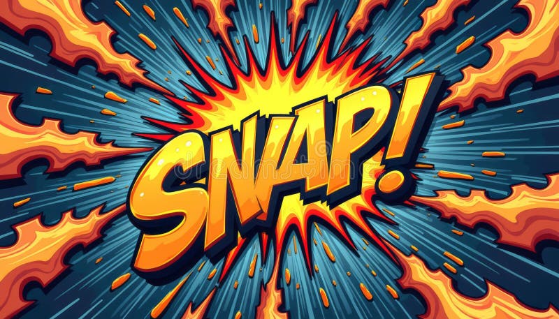 Dynamic Comic-style Explosion with the Word SNAP Stock Image - Image of ...