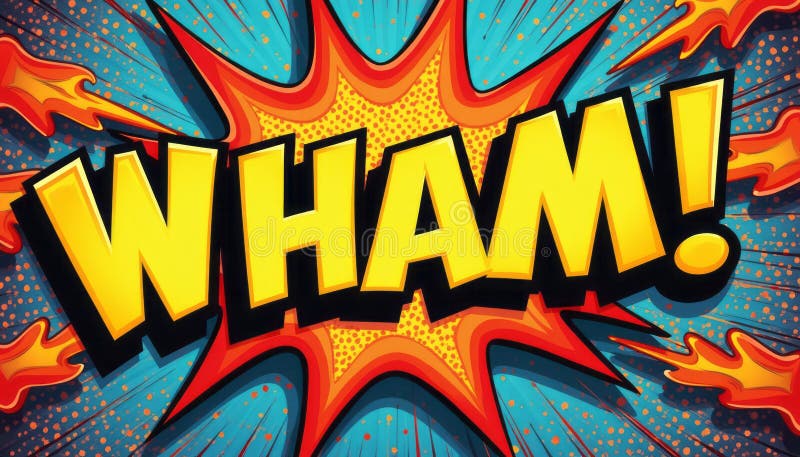 Dynamic Comic-style Explosion with the Word WHAM Stock Image - Image of ...