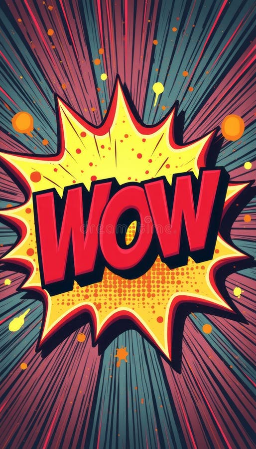 Dynamic Comic-style Explosion with the Word WOW Stock Image - Image of ...