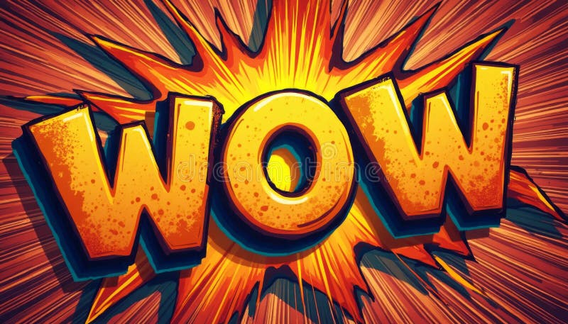 Dynamic Comic-style Explosion with the Word WOW Stock Photo - Image of ...