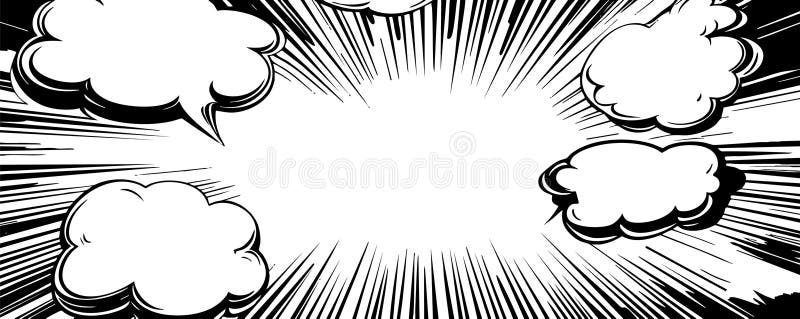 A Dynamic Comic-style Illustration Featuring Speech Bubbles and ...