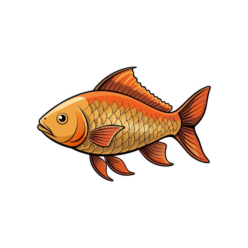 Dynamic Common Carp in Underwater Artwork Stock Illustration ...